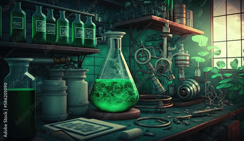 The green chemistry laboratory setting showcases a commitment to ...