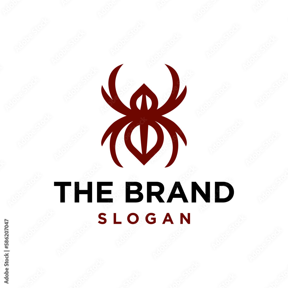 simple spider line icon logo vector design, modern insect animal ...