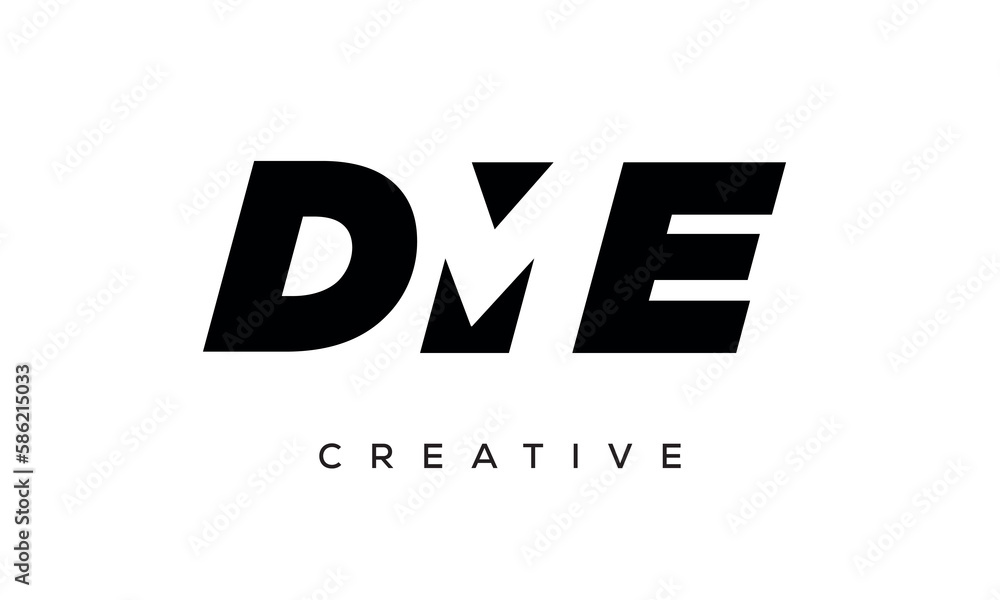 DME letters negative space logo design. creative typography monogram ...
