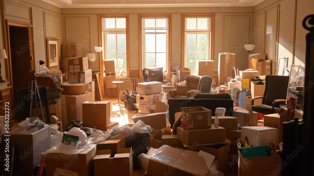 Organized Chaos, a Room in the Midst of Packing and Relocation ...