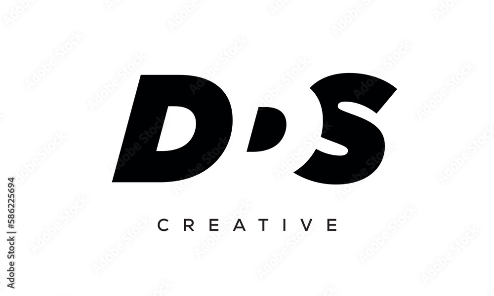 DDS letters negative space logo design. creative typography monogram ...