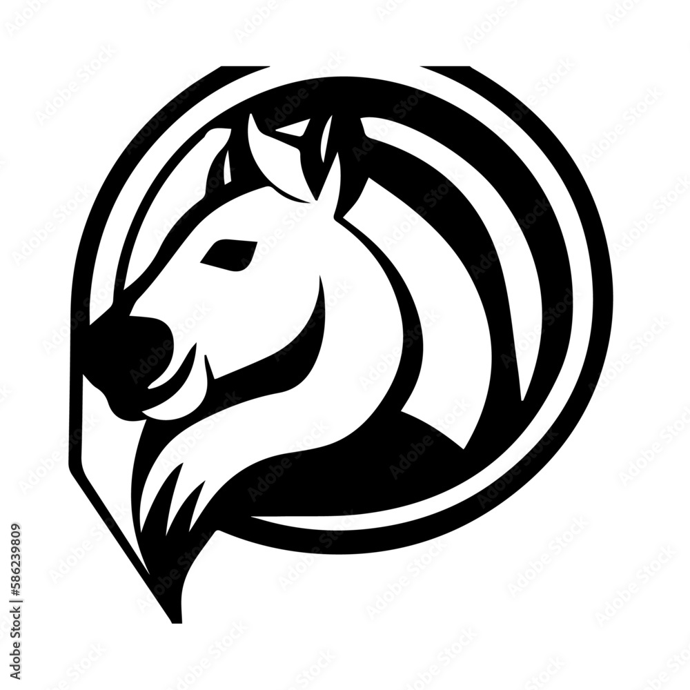Animals logo black and white clipart for Use Company Logo, T-shart, Cap ...