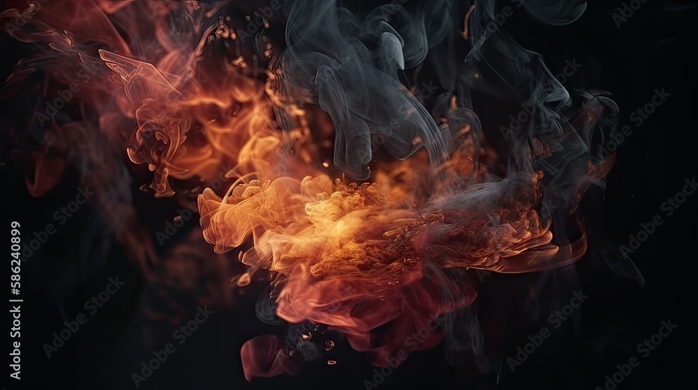 Fire flames texture on isolated black background. Perfect texture ...