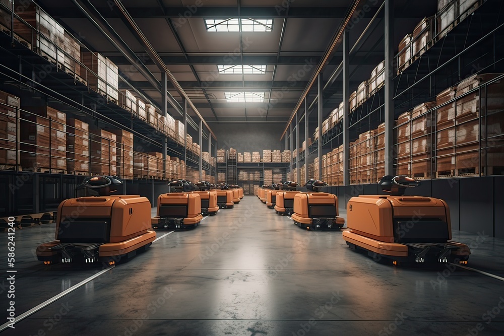 Autonomous Robot transportation in warehouses, Warehouse automation ...