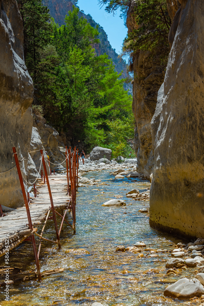 Iron Gates at Samaria gorge at Greek island Crete Stock Photo | Adobe Stock