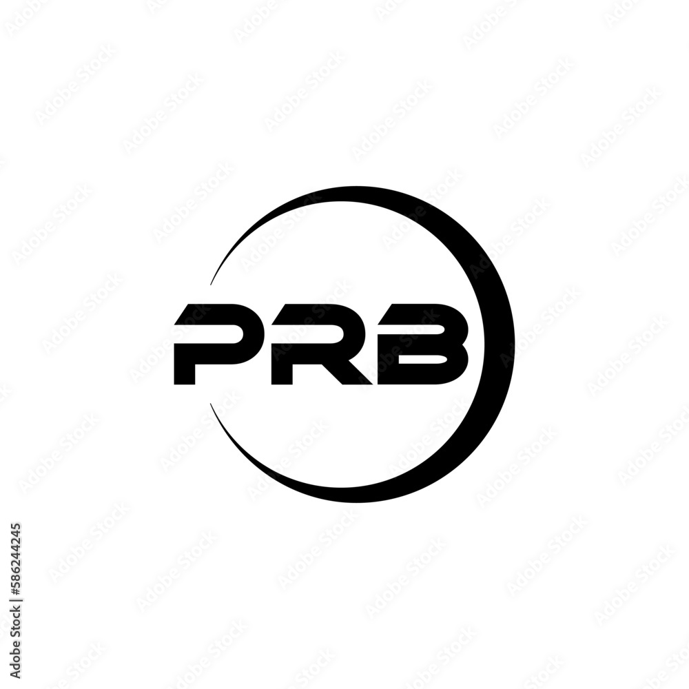 PRB letter logo design with white background in illustrator, cube logo ...