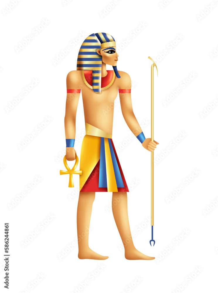 Cartoon Tutankhamun Illustration Stock Vector | Adobe Stock