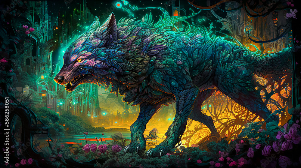 Full Moon Howl - Fantasy Werewolf in the Enchanted Forest , Cursed ...