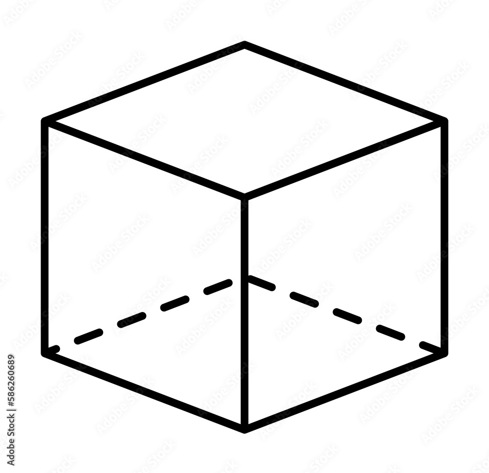 Geometric Shapes Cube Icon Simple Line Outline 3d Figures Icons For Ui And Ux Website Or
