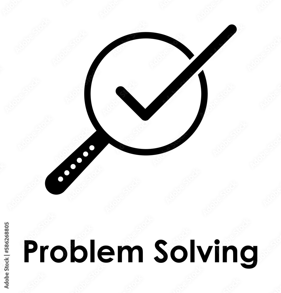 magnifier, check, problem solving icon. One of the business collection ...