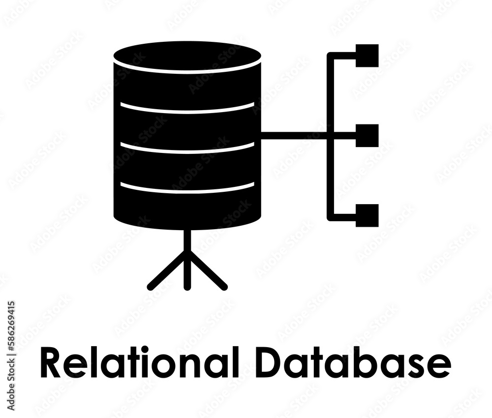 data, connection, relational database icon. One of business icons for ...