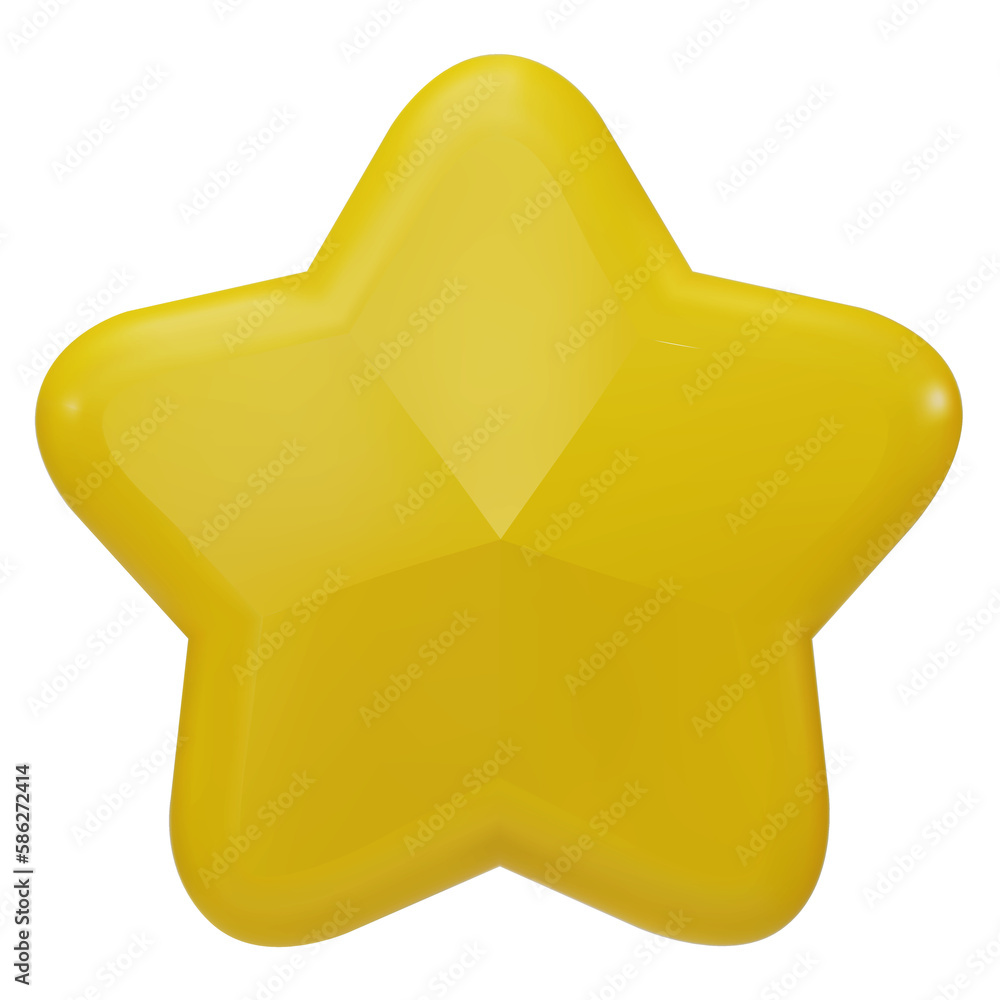 Premium of Yellow 3d stars icon for apps, products, websites, and ...