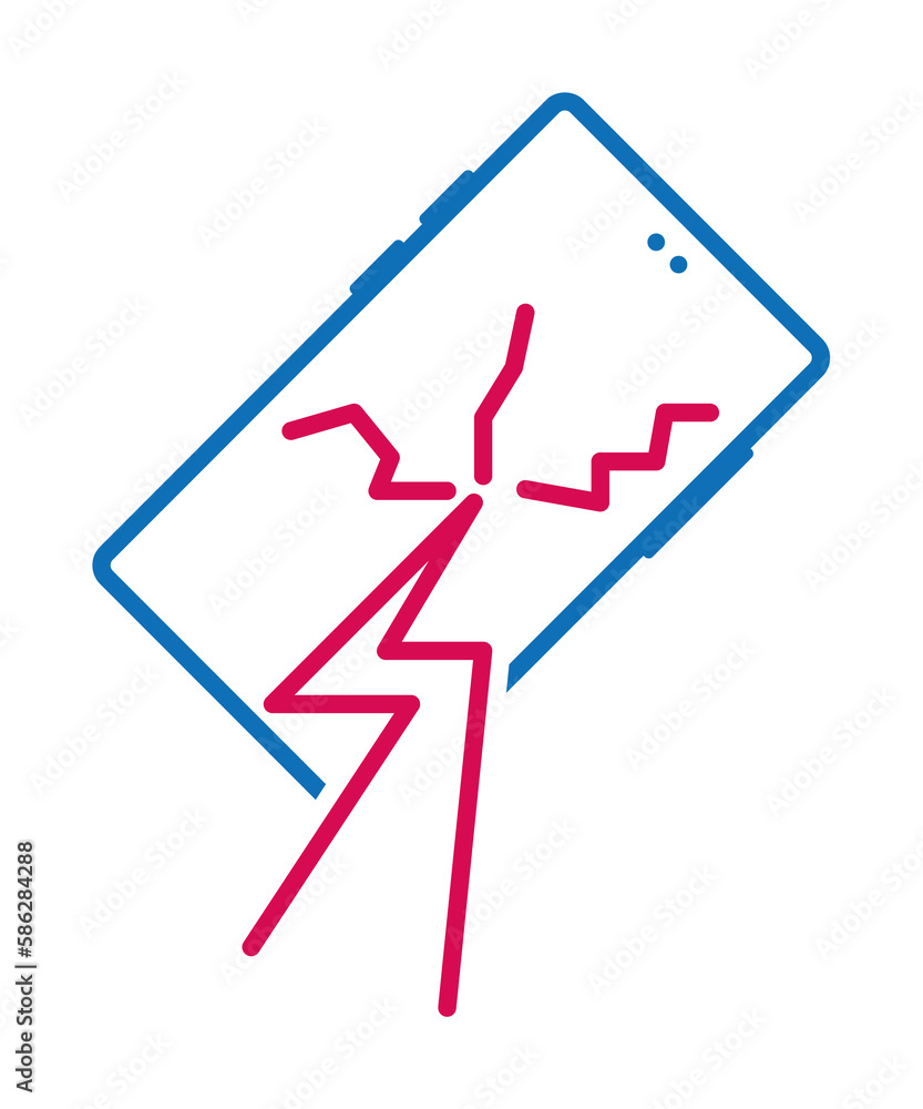breaking, broken, cell, drop, phone icon. Element of mobile and ...