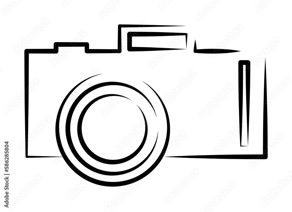 camera outine logo style icon. Element of photo icon for mobile concept ...