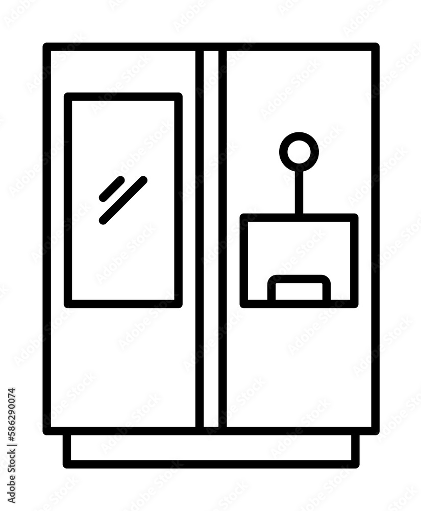 Smart fridge icon. Element of smart house icon for mobile concept and ...