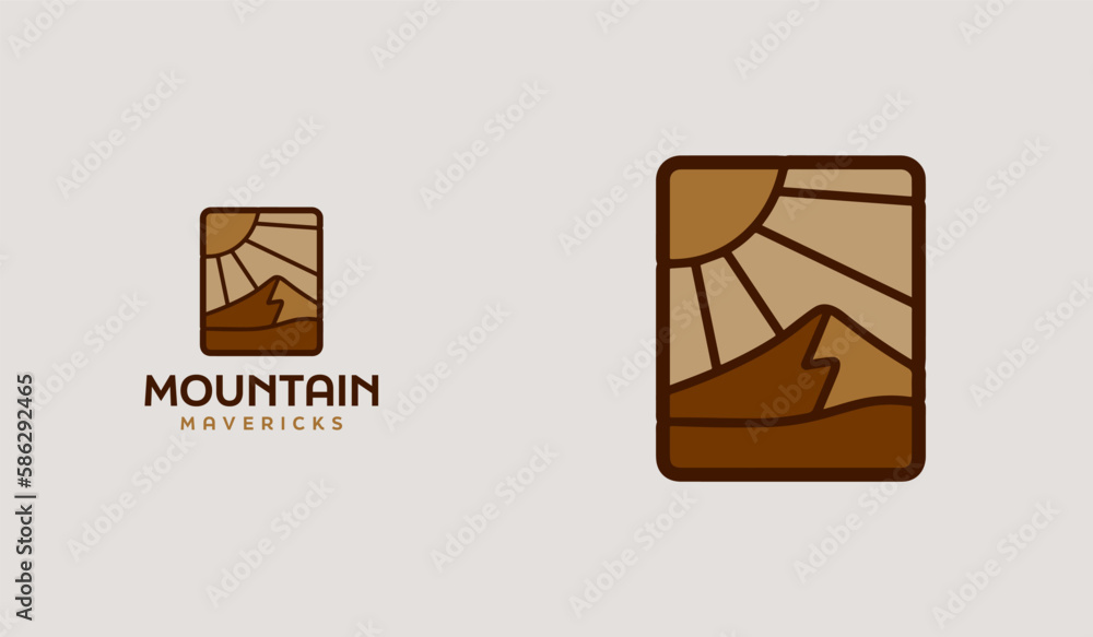 Mountain travel emblems. Camping outdoor adventure emblems, badges and ...