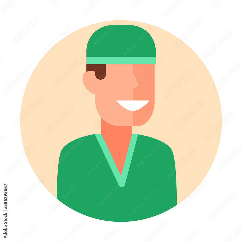 nurse man icon. Element of colored people profession icon for mobile ...