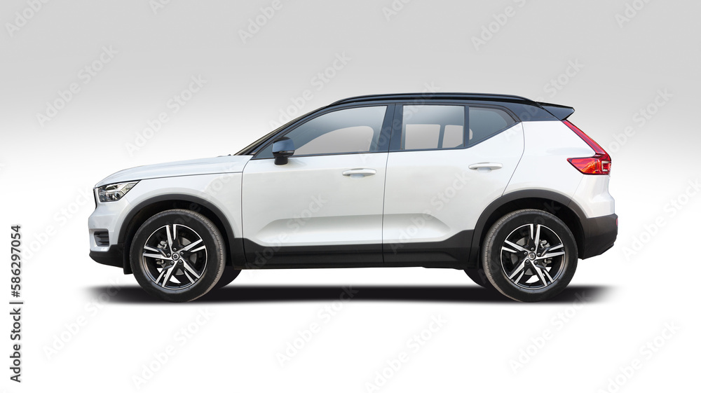 Volvo XC40 SUV car, side view isolated on white background, 5 July 2022 ...
