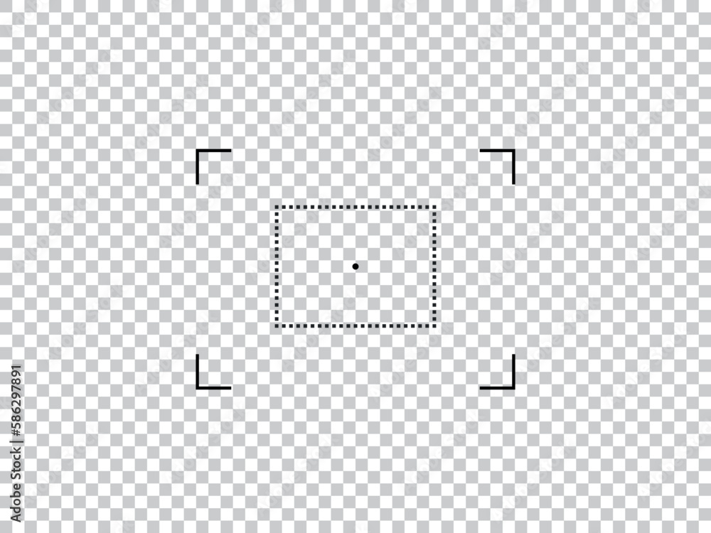 Logo Template with camera target icon. Photo camera viewfinder screen ...