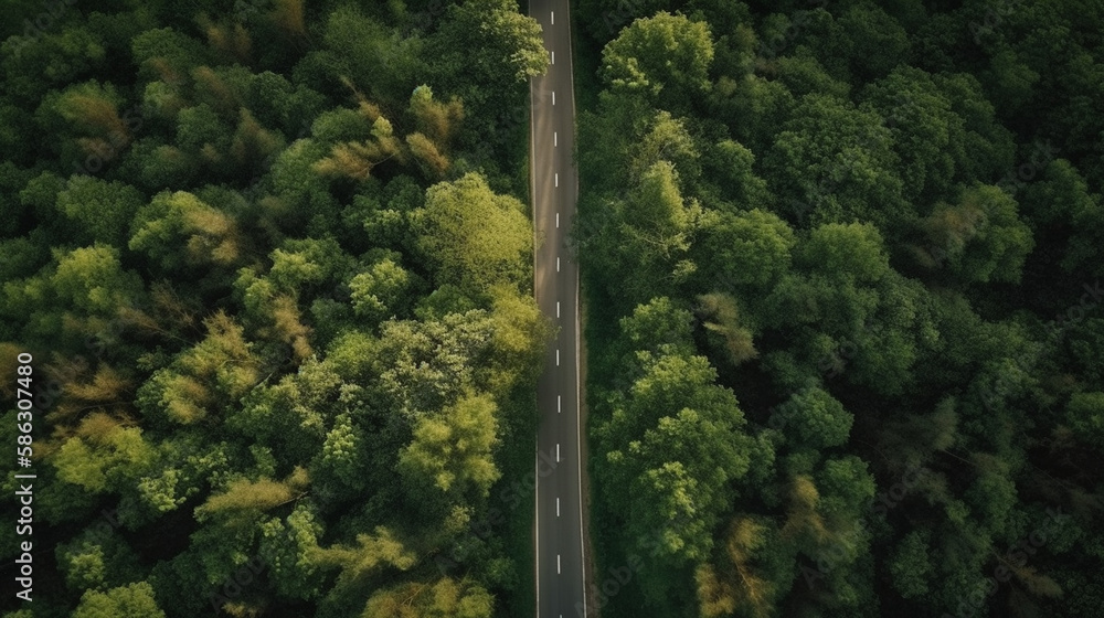 Top view of dark green forest landscape wallpaper art. Aerial nature ...