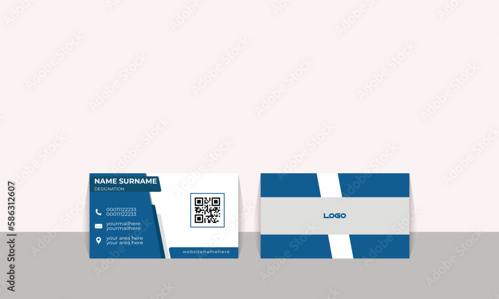 Vetor de Double sided creative business card design with wonderful ...