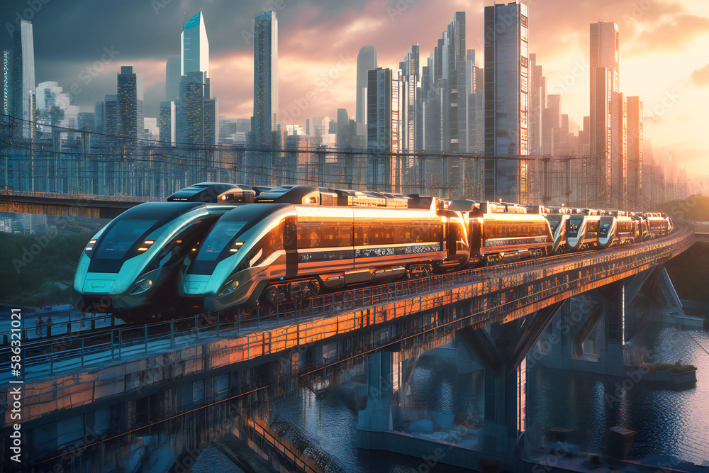 rains powered by renewable energy cross a state-of-the-art railway ...