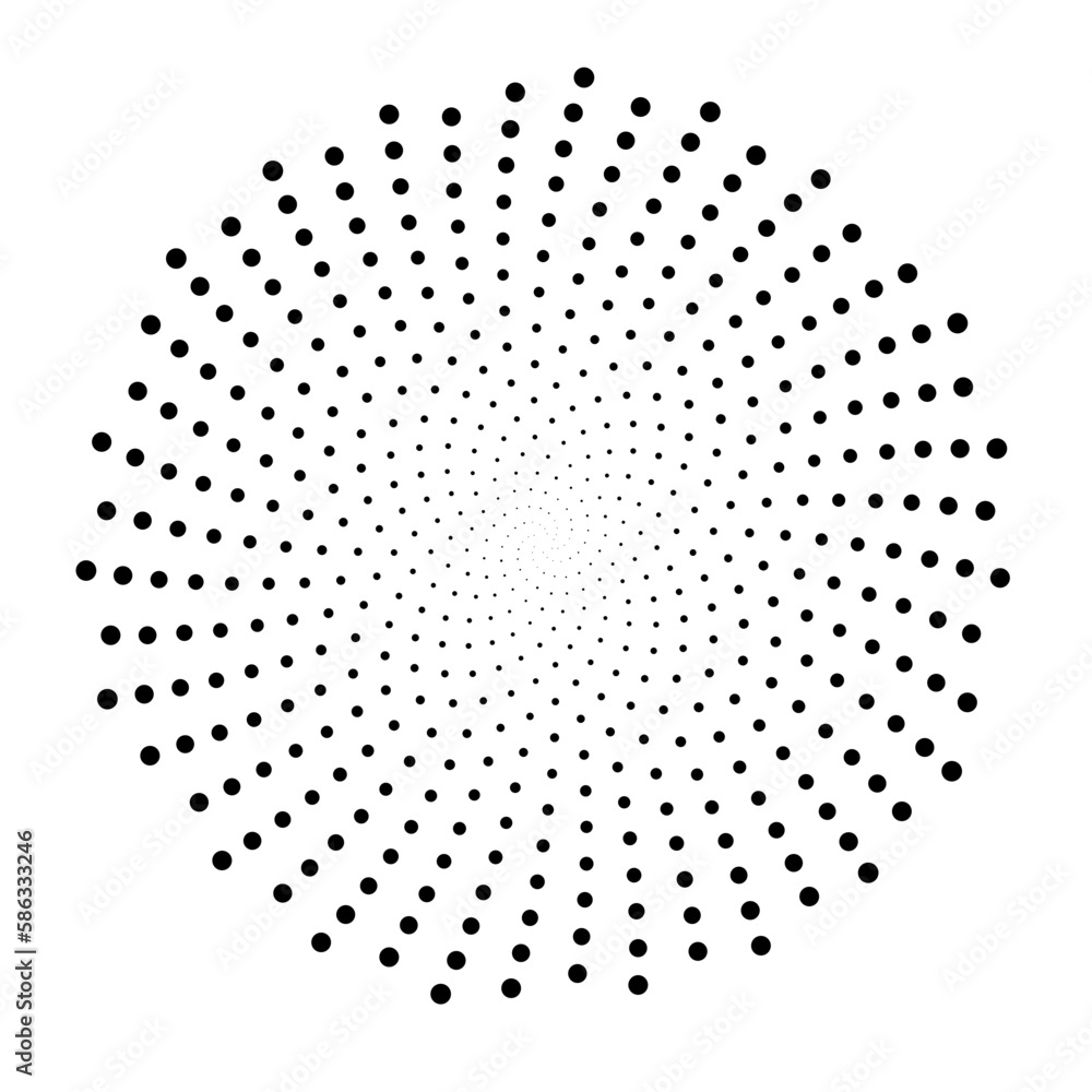 Fibonacci spiral patterns in vector. Mathematical morphology ...