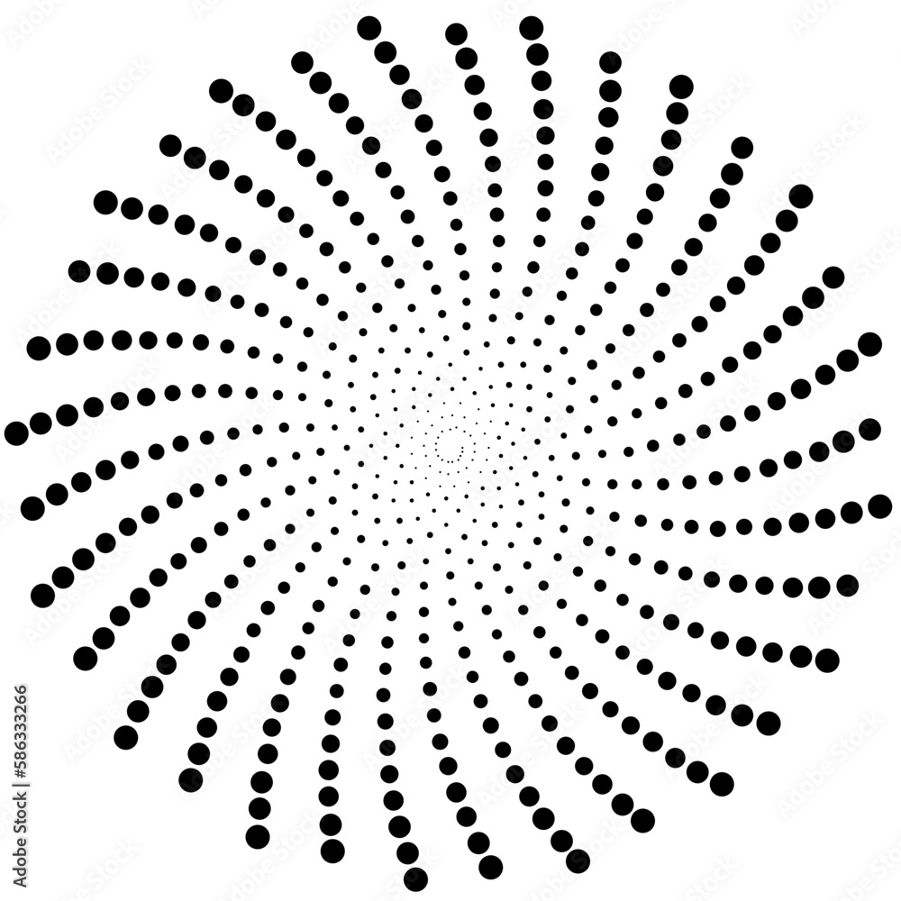 Fibonacci spiral patterns in vector. Mathematical morphology ...