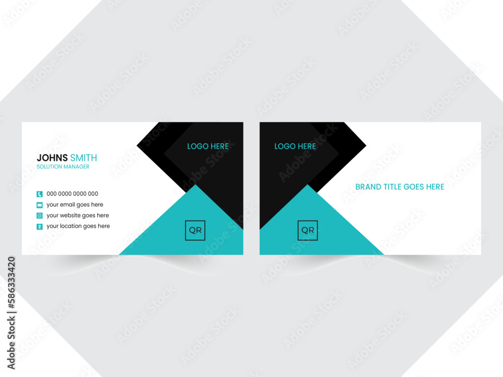 Personal visiting card without company logo. Modern shape, Luxury light ...