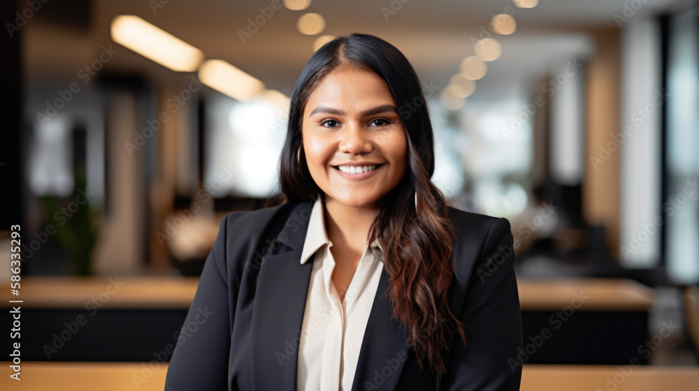 Portrait of a Well Dressed Professional Indigenous First Nations ...