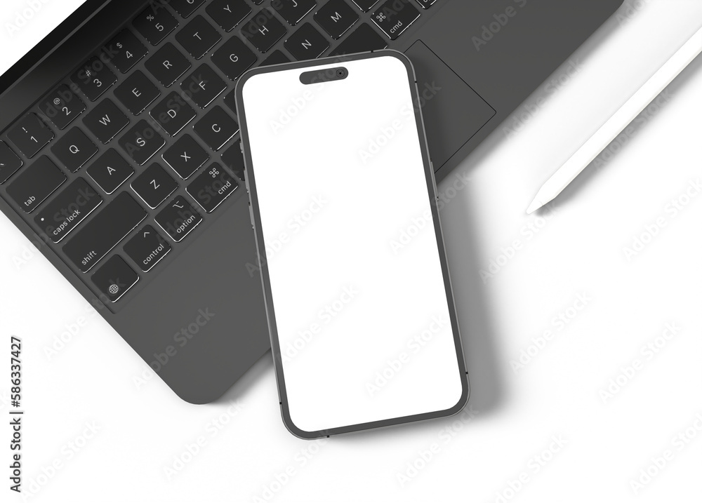 realistic mobile phone with shadow on transparent background and hiqh ...