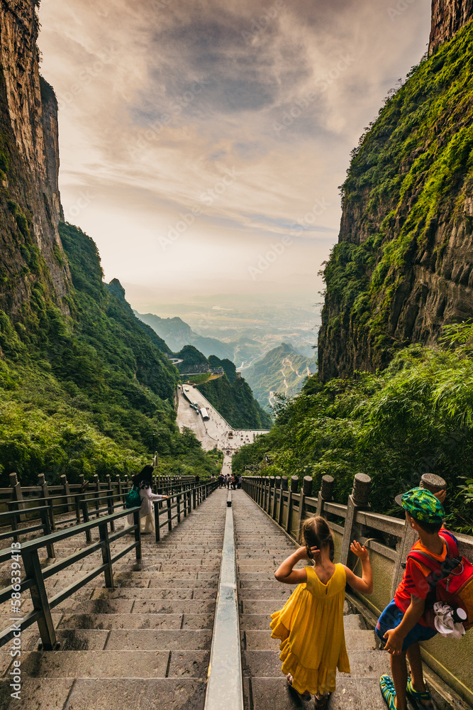 At the top of the staircase of 999 steps leading to the Heaven's Gate ...