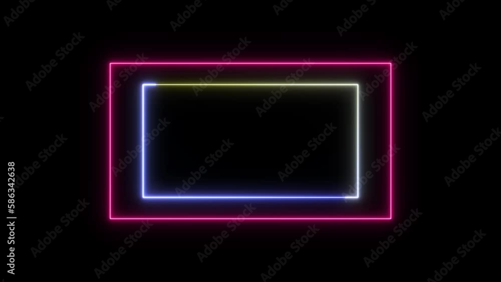 Neon loop abstract seamless background blue purple spectrum looped ...
