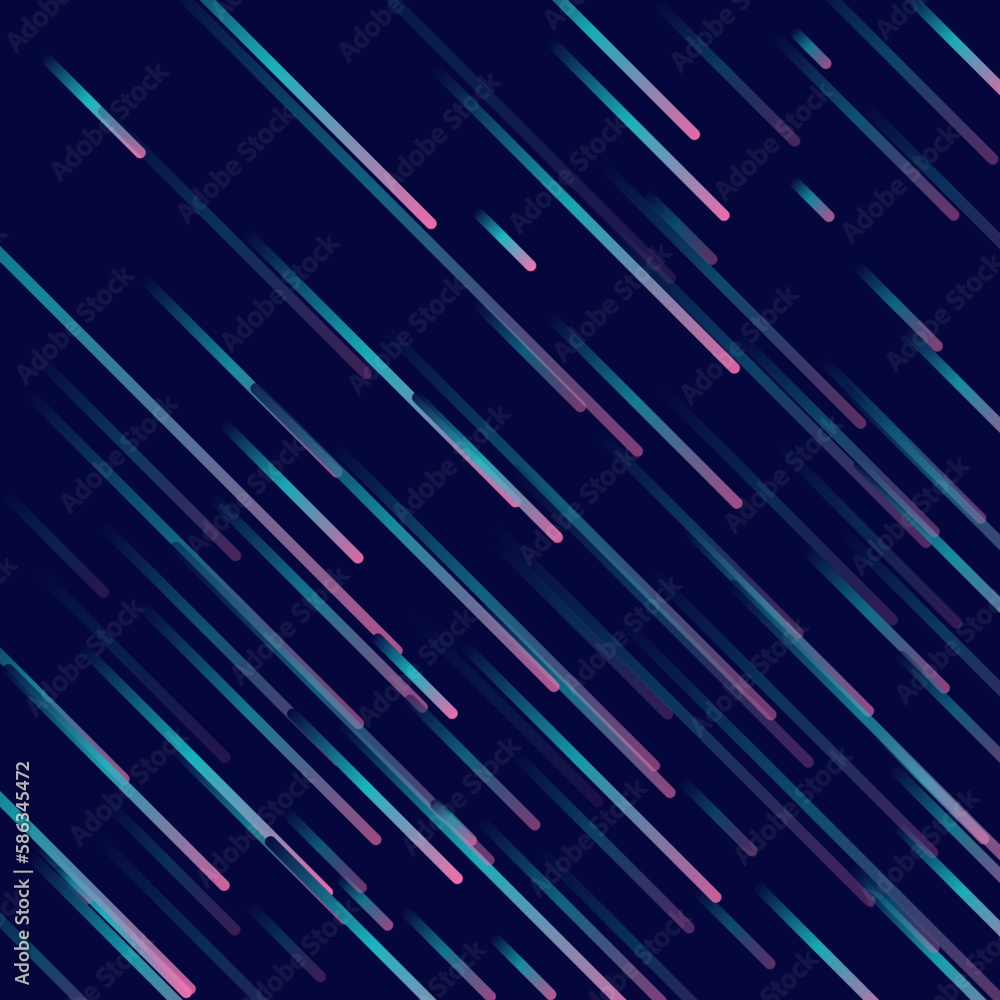 Meteor or comet. Neon space flying meteorite or asteroid, vector ...