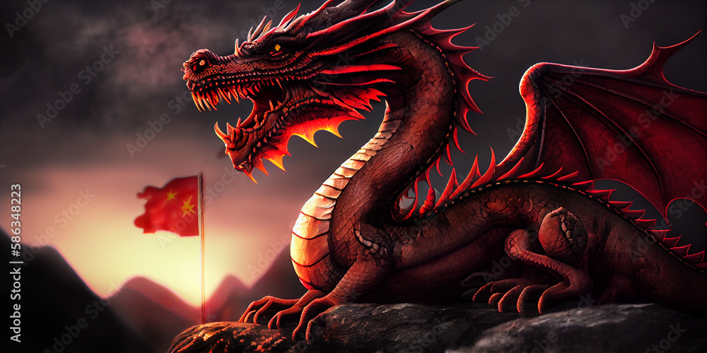 Chinese dragon is symbol of luck, power. prosperity and is associated ...