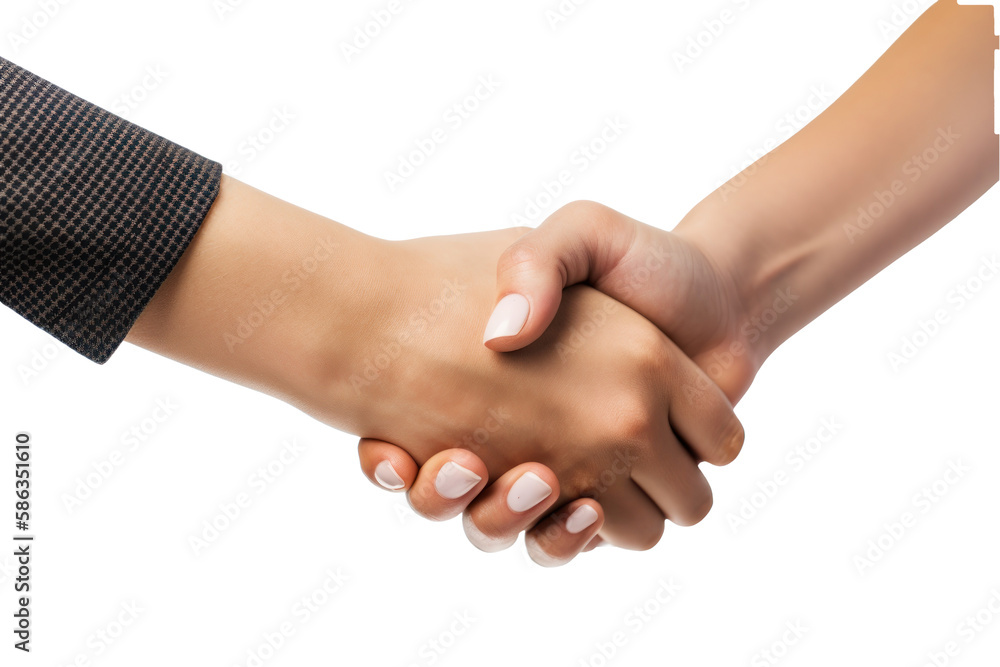 Woman handshake isolated transparent background Stock Illustration ...