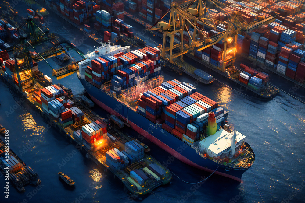 Industrial freight ships navigate a sophisticated, interconnected ...