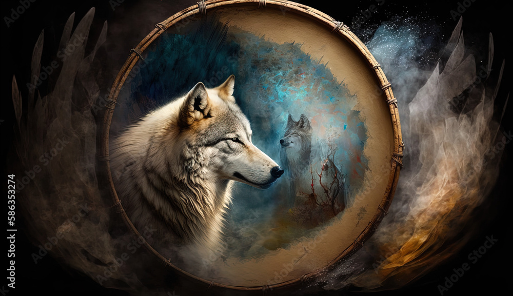Wolf spirit guide, shamanic journey and healing, totem, ritual, wolf ...
