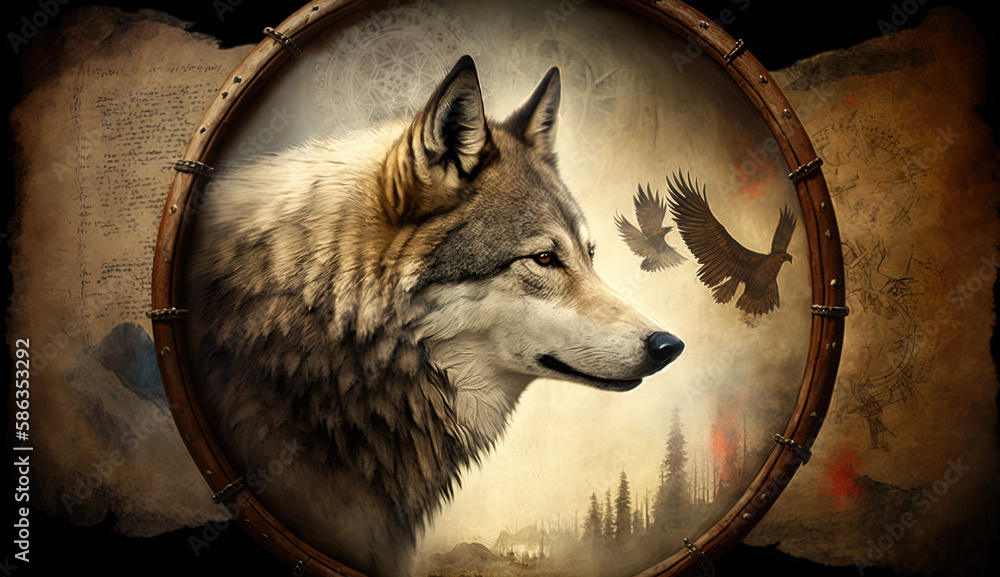 Wolf spirit guide, shamanic journey and healing, totem, ritual, wolf ...