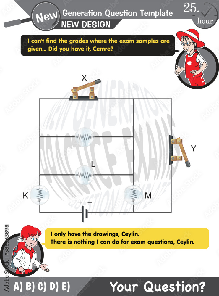 Photo & Art Print Physics, basic electric circuits, next generation ...