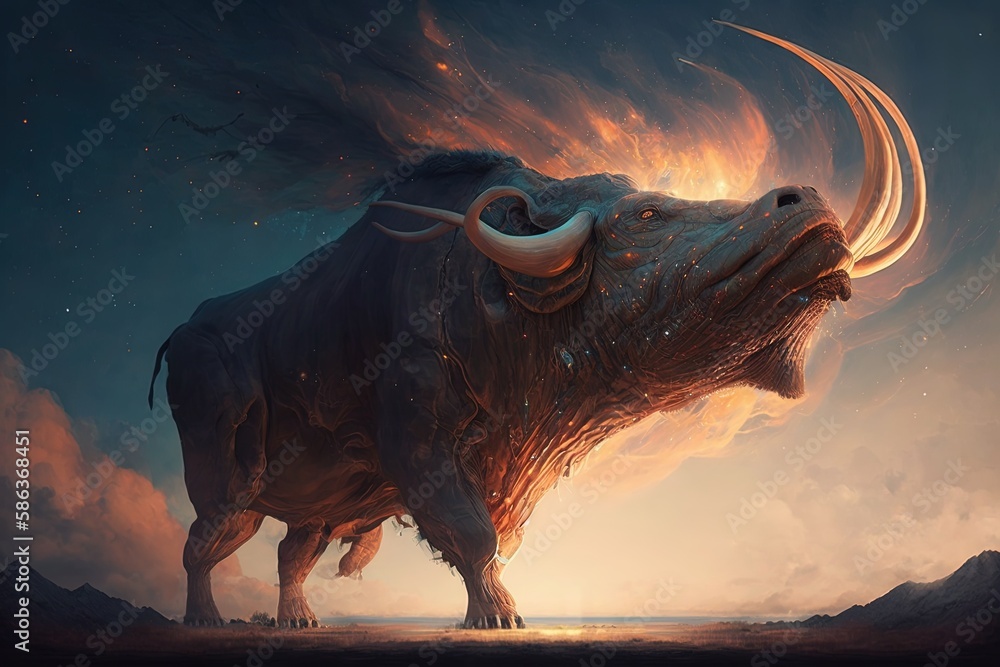 Colossal Creature Prevalent in the Sky: An Illustration of a Giant ...