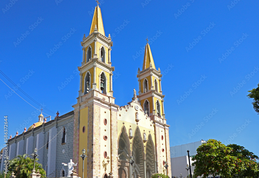 Beautiful downtown Cathedral in Mazatlan, Sinaloa State, Mexico. Built ...