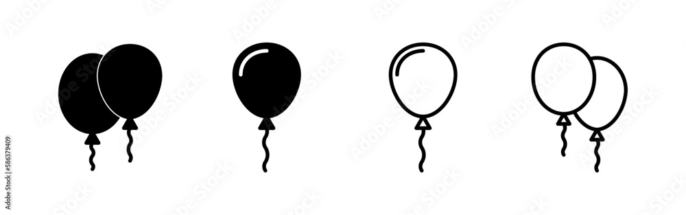 Balloon icon vector for web and mobile app. Party balloon sign and ...