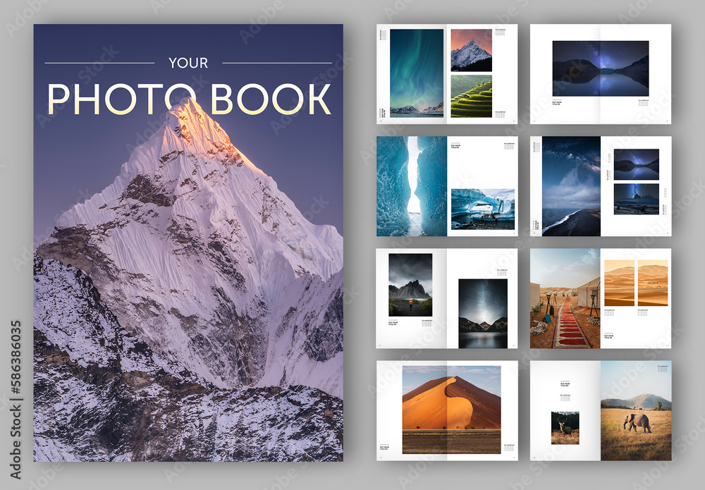 Photography Album Book Layout Stock Template | Adobe Stock