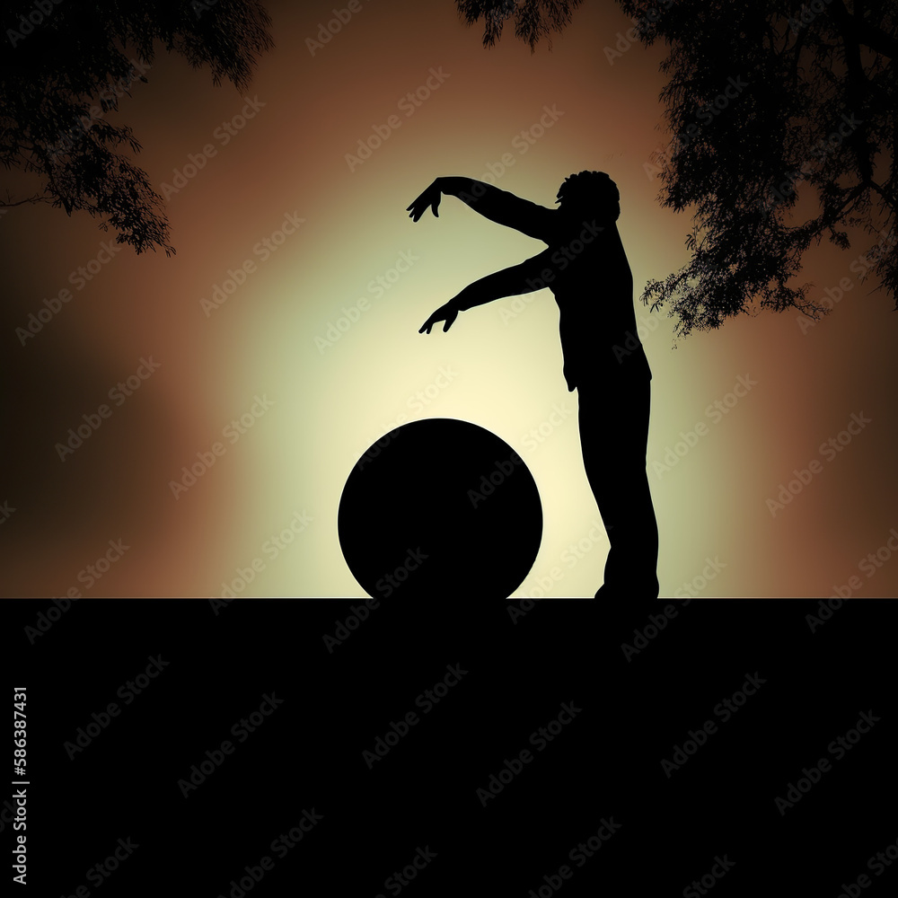 bowling, silhouette, player, sport, vector, soccer, ball, running ...