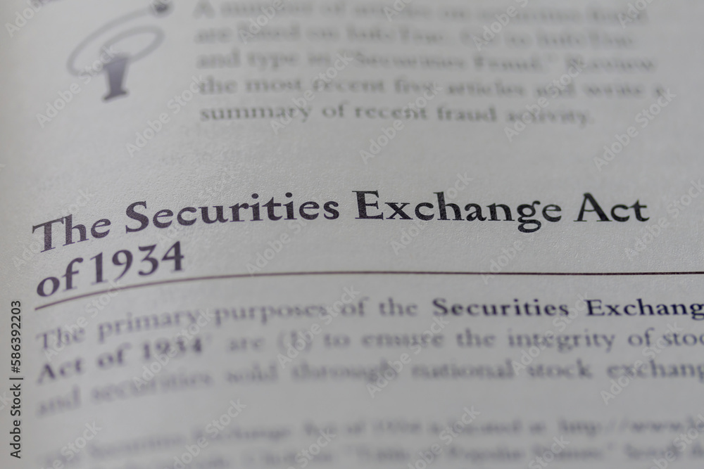 the securities exchange act of 1934 printed in text on page as visual ... the securities exchange act of 1934 printed in text on page as visual ...