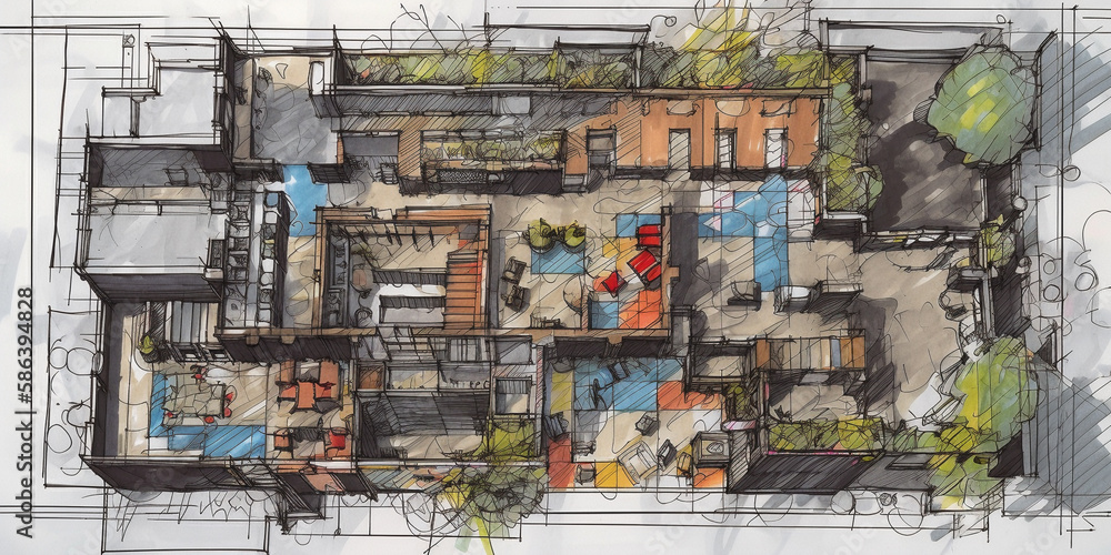 top-down map for table top or digital game (generative ai content ...