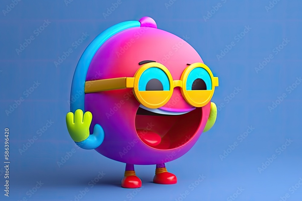 goofy cartoon character wearing glasses and making a silly face ...
