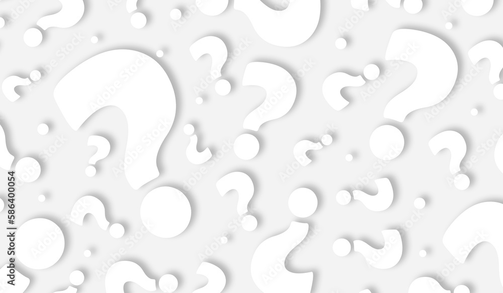Question Mark Background Seamless Pattern white Questions in light grey ...