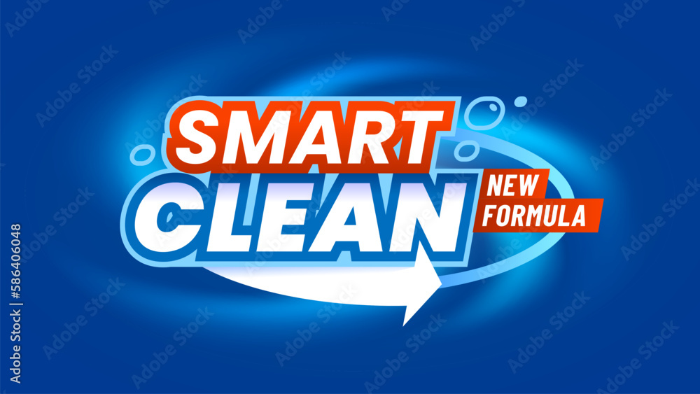 Powder or detergent color label. Vector laundry cleaning service ...